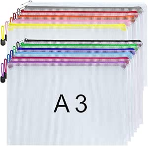 A3 Zip Wallets Plastic Wallet A3 Document Folder Zipper Bags Ziplock ...