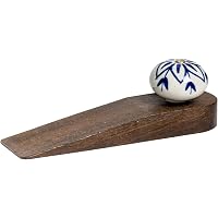 Nicola Spring Traditional Vintage Wooden Door Wedge Stop Block Stopper ...