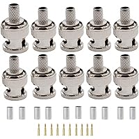 Kagni BNC Crimp Tool Set,BNC/TNC Ratched Crimp plie & Rotary Coaxial Cable Stripper with 10pcs ...