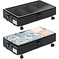 Fubiaofei 53L Large Under Bed Storage, 2 Pack Underbed Storage Box on ...