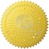 CRASPIRE 408Pcs Attendance Gold Foil Embossed Stickers 2" Self Adhesive ...