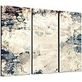 Amazon.de: Texture grau blau braun beige 3x40x90cm dreiteiliges Wandbild auf Leinwand und ...