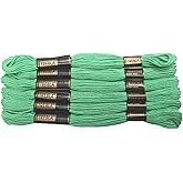 Trebla Pack of 6 Embroidery Thread/Skeins - 8m - Christmas Red - Col ...