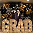 GRAD Marquee Light Up, Large GRAD Mosaic Light Sign Decoration Pre-Cut ...