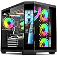 IONZ APEX Vision - PC Gaming Case, ATX Mid Tower, Dual Chamber with 4 ...