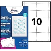 HERMA Name Badge Insert Refills, 10 Pieces Labels per A4 Sheet, 25 ...