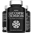 Glucosamine and Chondroitin High Strength - Glucosamine Sulphate with Chondroitin, MSM & Vitamin ...