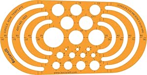 Circle Radii Radius Shapes Symbols Drawing Drafting Template Stencil ...