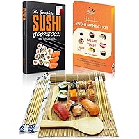 Sushi Making Kit – Beginners Sushi Maker Set with Bamboo Rolling Mat ...