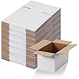 EYMPEU 40 Cardboard Boxes 10x6x6 inch (25.4x15.3x15.3cm) White Shipping ...