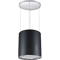 Cookology Ceiling Wire Hung Island Cooker Hood Extractor Fan (Black ...
