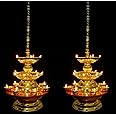 Buy Nabhya Hanging Deep Double Step 3 Layer Electric Deepam Light Pooja ...