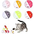 12 PCS Cat Toy Balls,Plastic Ball Cat Toys,Kitten Bell Ball,Lattice ...