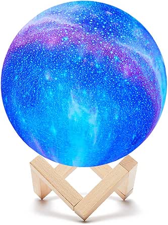 Moon Lamp, PREKIAR 16 Colors 15cm LED 3D Print Star Moon Light with ...