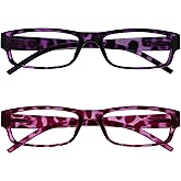 OPULIZE Purple Lightweight Readers With UV400 Reading Sunglasses Value Twin Pack Mens Womens ...