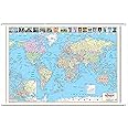 UNIQ SANSAR/World Political MAP (Size 100 X 74 CMS) in Hindi ...