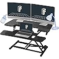 FLEXISPOT 35in Standing Desk Converter Height Adjustable Sit to Stand up Desk Riser Computer ...