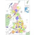 I MAPS Administrative Map of the UK - Size A2-42 x 59.4cm - Paper ...