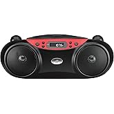 GPX, Inc. Portable Top-Loading CD Boombox with AM/FM Radio and 3.5mm ...
