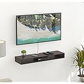 BLUEWUD Estoye Standard Engineering Wood Wall Mount TV Entertainment ...