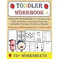 TODDLER WORKBOOK (75+ worksheets), Kids activities, Preschool Learning ...