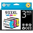 Smart Ink Compatible Ink Cartridge Replacement for HP 932XL 933XL 932 XL 933 High Yield (C/M/Y 3 ...