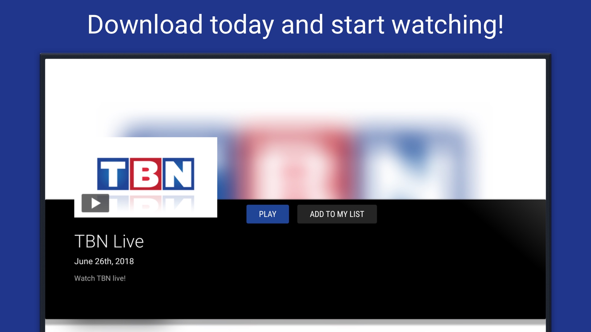 TBN: Watch TV Shows and Live TV for Free: Amazon.fr: Appstore pour Android