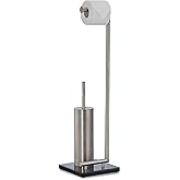 Relaxdays CURVY Toilet Butler, Size: 81 x 17 x 30 cm Toilet Brush and ...