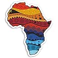 2 x 10cm Tribal Africa Map Vinyl Stickers - African Luggage Sticker ...