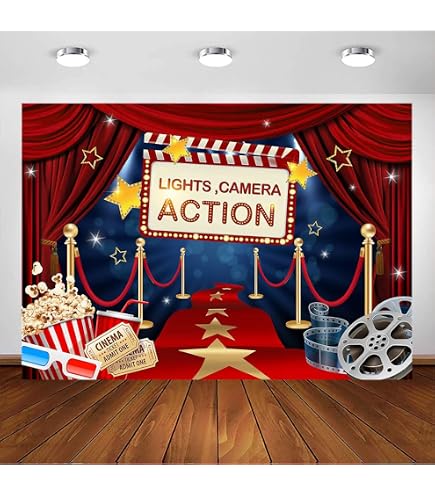 Movie Theme Decoration Cutout Old Hollywood Movie Camera Cardboard ...
