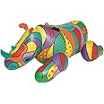 Bestway 41116-19 Inflatable Rhino Pool Float, Ride-On Toy with Pop-Art ...
