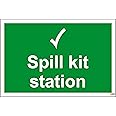 Spill Kit Station Sign - 1.2mm Rigid Plastic 300mm x 200mm : Amazon.co ...