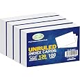 White Flash Cards 400 Pcs - 5 x 3.5 Inches/12.7 x 8.89cm Plain Unruled ...