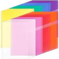 A4 Clear Plastic Folders, 42 Pcs Colours Plastic Wallets for File Paper ...
