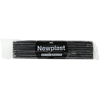 Newplast Plasticine, Black Block Of Modelling Material (500g): Amazon ...
