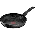 Tefal Titanium Stone Frying Pan 24 cm, High-Performance Non-Stick Coating, Metal Spatula Safe ...