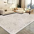 Leesentec Rugs Living Room Grey Rug for Bedroom,Soft Low-Pile Anti-Slip ...