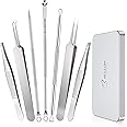 Blackhead Remover Tool Kit 7 Pcs, Pimple Popping Kit with Eyebrow ...