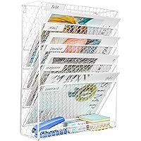 EasyPAG 5 Tier A4 Chicken Wire Mesh in Tray Wall Pocket File Holder ...