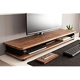 carpentray Store 66cm Long Wooden Monitor Stand with Storage Organizer ...