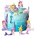 8 Pcs Mermaid Doll Cake Topper Kids Cupcake Toppers Birthday Topper ...