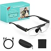 JML Magnifying Glasses with Light - Magnifier Spectacles for Hobbies and Reading for Hands-Free ...