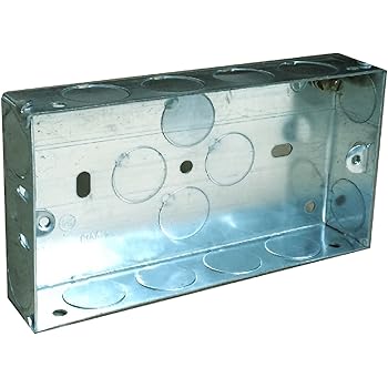 Surface Mounted Back Box 25mm Wall Pattress Double 2 Gang Electrical ...