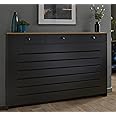 DuraTherm® Radiator Cover Black Painted MDF Cabinet Horizontal Slat ...