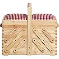 Prym Sewing Box, Wood, Brown, Beige, M : Amazon.co.uk: Home & Kitchen
