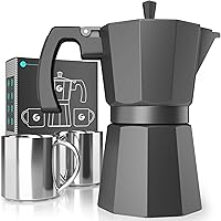 Coffee Gator Moka Pot - 350ml, 6 Cup, Aluminium Espresso Maker - Hob ...