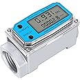PYNQ Digital Turbine Water Flow Meter Digital LCD Display with NPT Counter and FNPT Thread Gas ...