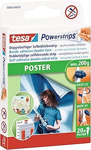 Tesa Powerstrips POSTER Bandes adhésives Double-Face pour Posters ...