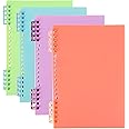 Kurtzy A5 Assorted Colour Spiral Notebooks (4 Pack) - Wirebound 60 ...