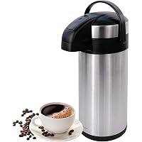 Crystals 3L Pump Action Air Pot Flask with Vacuum Insulated, Safety ...